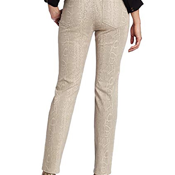 NYDJ | Jeans | Nydj Womens Sheri Slim Python Print Jeans Stone | Poshmark